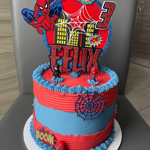 3D Spider Man Cake Topper | Spider-man | Personalised Handmade ...