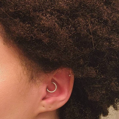 16G Dangle Cartilage Earring Stud/hidden Helix Piercing/conch Piercing/curved Bar Piercing ...