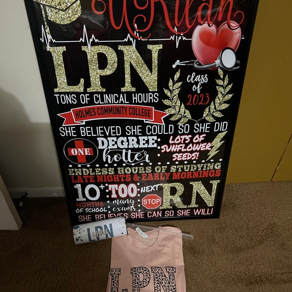 Nurse Practitioner Gifts, LPN Gifts, Nurse Graduation Photoshoot Signs ...