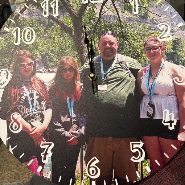 Personalized Photo Clock With Text, Custom Wall Clock, Home Decoration ...