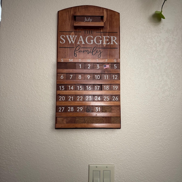 Welcome to Our Home Perpetual Calendar Wood Calendar Wedding Gift ...