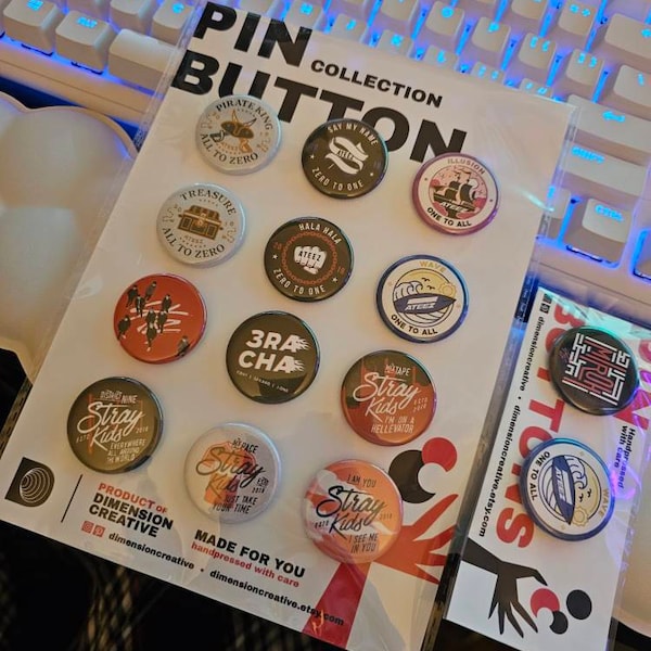 Stray Kids Pinback Button Badges (1.25in / 3.17cm) – SKZ, 3RACHA ...