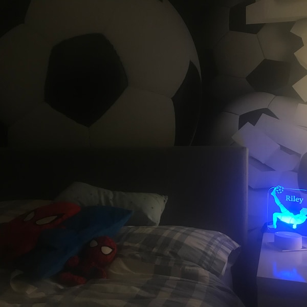 Personalised Football Night Light| Football Night Lamp | Children's ...