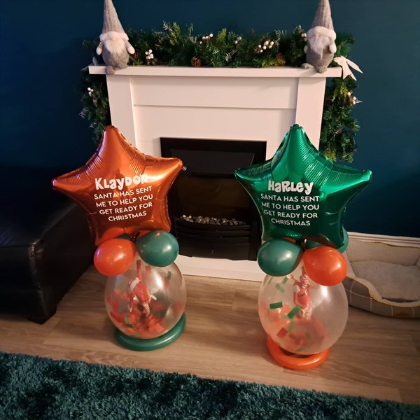 Personalised Elf Arrival Balloon Kit ELF BALLOON Elf POP Balloon - Etsy