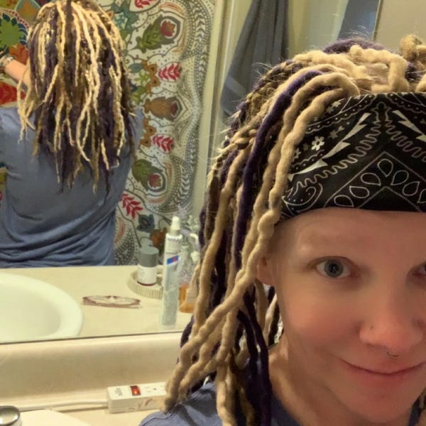 Ready to Ship ! SET No. 534 , Full Set Wool Dreads Merino Extensions ...