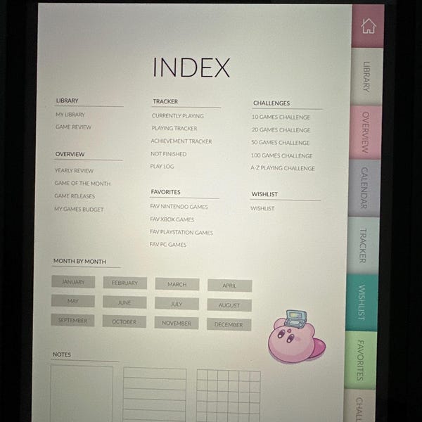 Digital Gaming Journal for Gamers | Goodnotes PDF Planner + 500 ...