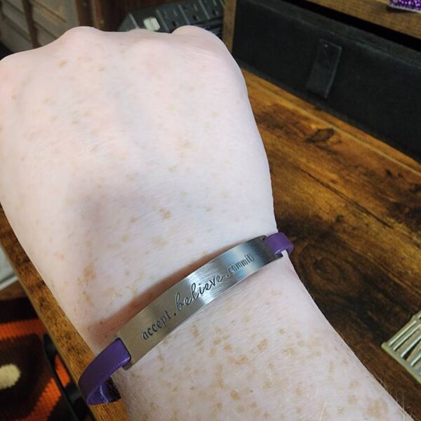 Word Bracelet—custom Bracelet—mantra Bracelet—one Word Bracelet—word of ...