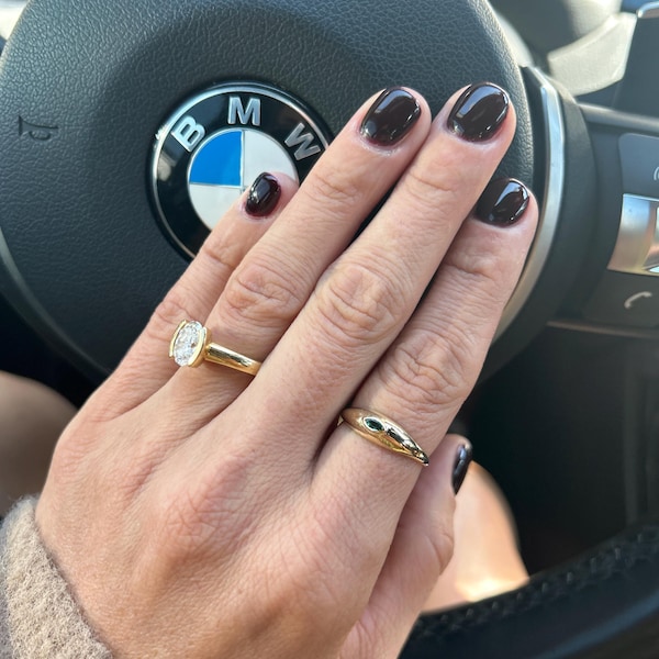 Solid Gold Tiny Flower Promise Ring Solid Gold Cute Engagement Cz Ring Minimalist Floral Ring ...