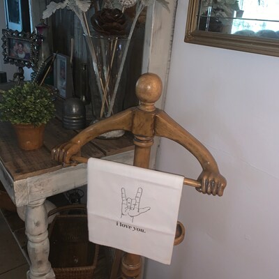 I Love You Tea Towel Hand Towel ASL Sign Language - Etsy