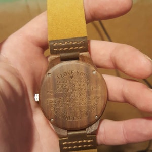 Personalized Wooden Watch, Personalized Watch, Engraved Watch, Engraved ...