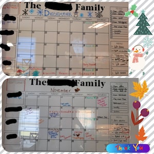 Acrylic Grocery List Board for Counter Family Meal Planning - Etsy