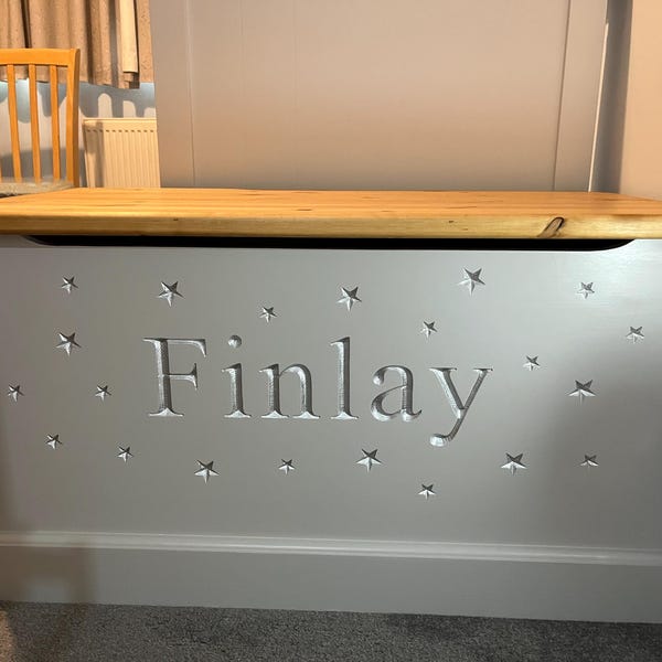 Handmade, Personalised Solid Wood Toy Box With Soft Closing Lid - Etsy UK