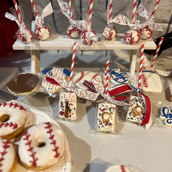 BASEBALL ASSORTMENT Edible Sugar Cupcake or Cake Toppers by Lucks - 12 ...
