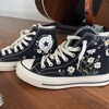 Converse Red Rose Embroidered Shoes,1970s Converse Chuck Taylor ...