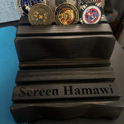 Coin Display Stand for Desk CUSTOM OPTIONS Collection Exhibit Rack ...