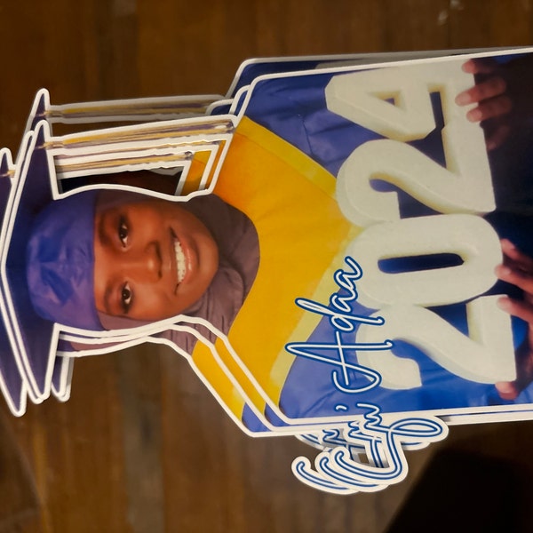 Custom Graduation Photo Fan| Personalized Graduation Fan| Grad Paddle ...