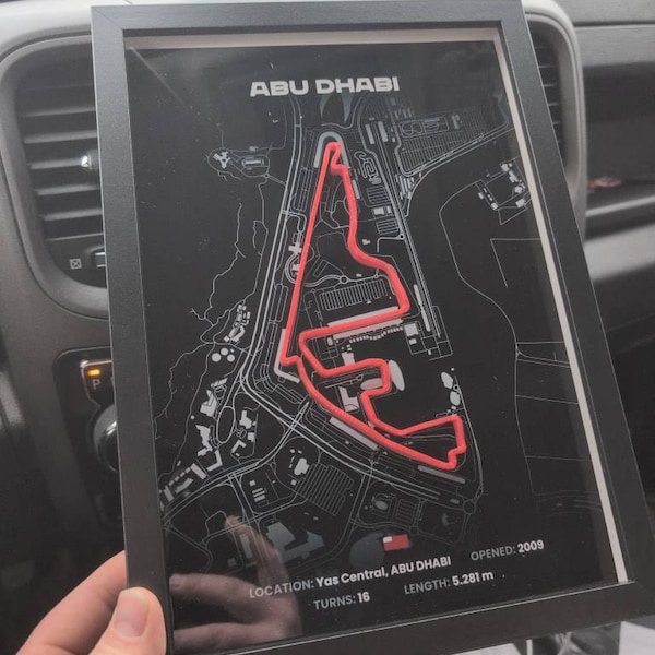3D Abu Dhabi Race Track With Poster · Handmade in Germany · Formula 1 ...