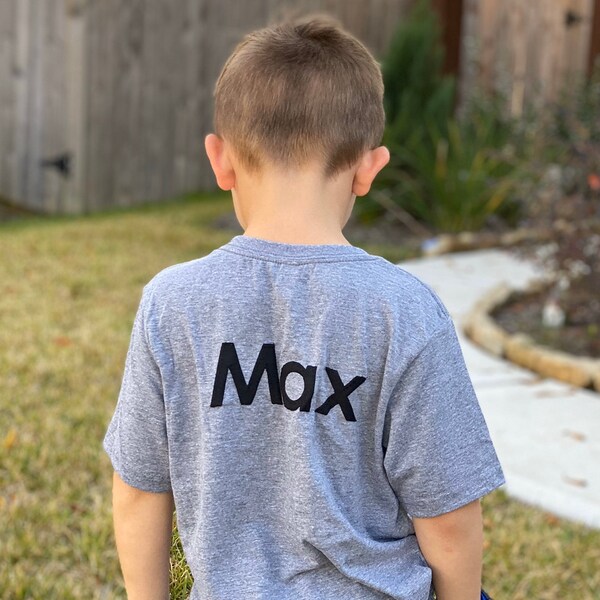 Add a Name to Your Lil Threadz Design Customize Child's Name to Shirt ...