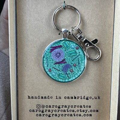 Plant Cell Key Chain Key Ring Cell Biology, Biology Gift, Key Chain ...