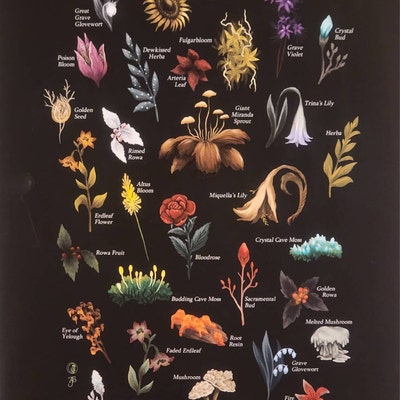 A Medieval Herbal Digital Print Botanical Print Magical - Etsy