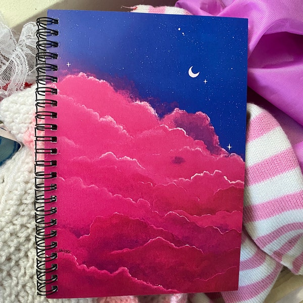 Starry Sky Galaxy | Ruled Line Spiral Notebook for School Diary Writing ...