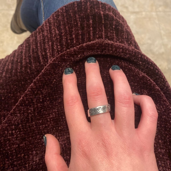 ASL Custom Name Stacking Wrap Ring | American Sign Language Gift | ASL ...