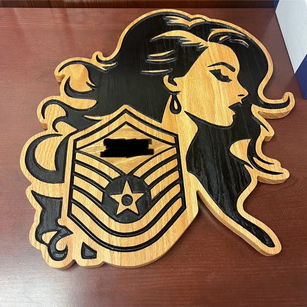 USAF Chief Master Sergeant Plaque - Air Force Plaque - E9 Plaque - Air Force - Military - Etsy