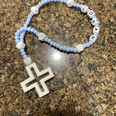 Silicone Rosary, Baby and Childs First Rosary, Baptism Gift, Sensory ...