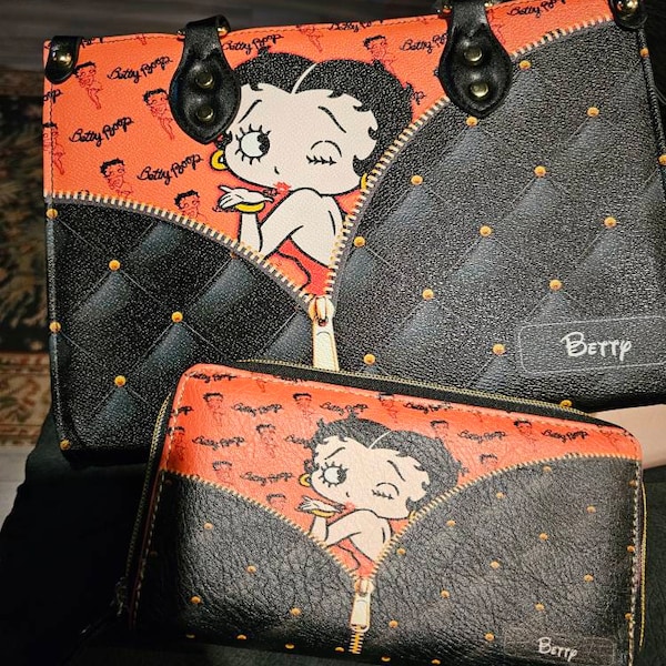 Personalized Name Betty Boop Cartoon Women Leather Handbag,betty Boop ...