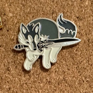 Rose Gold Fox Enamel Pin Badge - Etsy