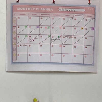 Printable Pastel Weekly Planner Cute Kawaii Pink Space Aesthetic Week ...