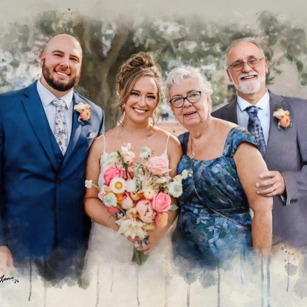 Deceased Loved One Portrait, Photo to Painting, Passed Loved Ones ...