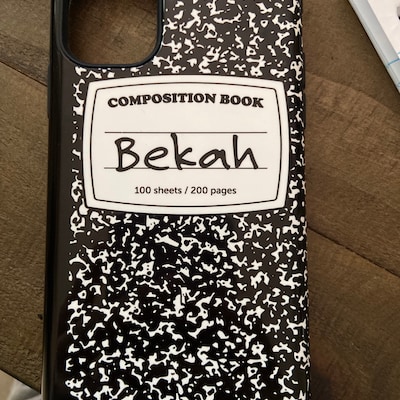 Custom Name Composition Notebook iPhone Case Personalized iPhone 12 Pro ...