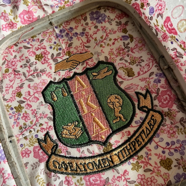 AKA Pinky Embroidery Design File AKA 1908 Alpha Kappa Alpha 5x7 Hoop - Etsy