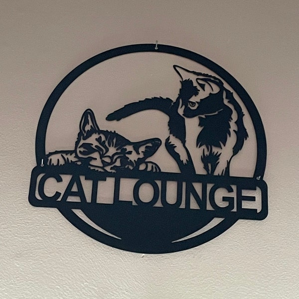Custom Cat Metal Wall Signs-personalized Cat Metal Wall Art-cat Lovers ...