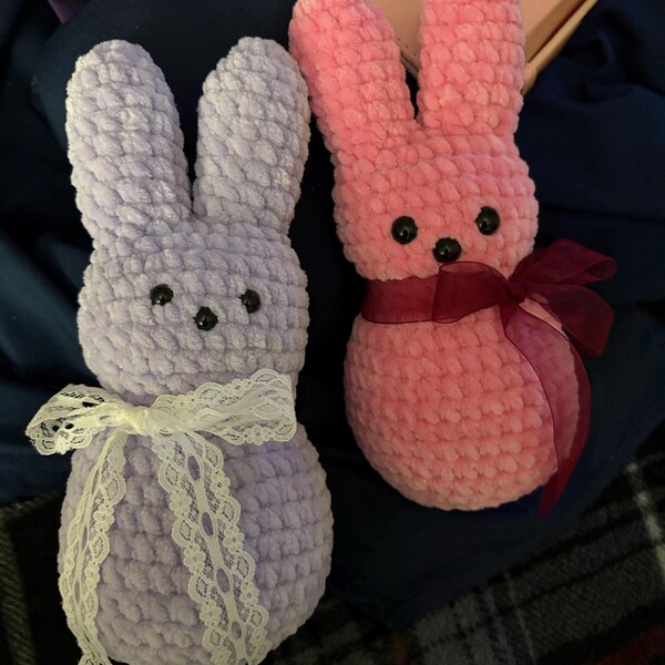 No Sew Peep Bunny, Crochet Pattern, PDF, Digital, Download, Easter Pattern, Peep, Crochet Bunny ...