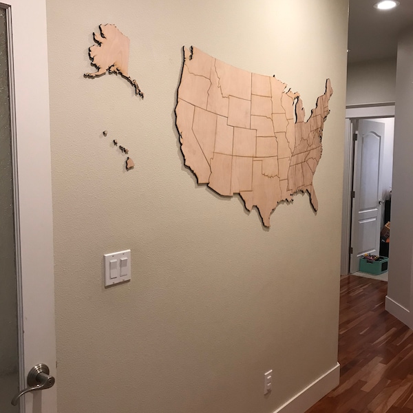 USA 50 States Map, Cut Individually for a DIY Project - Etsy