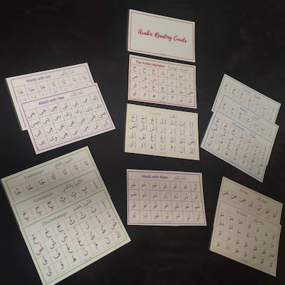 Arabic Alphabet Flashcards Colourful Set XL, Quran, Islam, Homeschool ...
