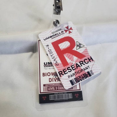 Resident Evil Umbrella Corporation Bioweapons Division ID Badge Card Cosplay Costume Name Tag ...