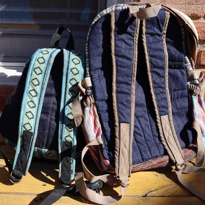 Back to School Hemp Backpack. Hemp Bag Very Colorful. - Etsy