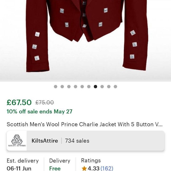 Scottish Men's Handmade Great Kilt 16th Century Highland Vintage Kilt Tartan Great Kilt ...