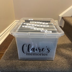 Printable Memory Box File Labels Digital Download School - Etsy