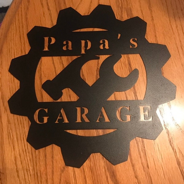 Custom Metal Sign for Garage, Personalized Sign for Dad, Dad Garage ...