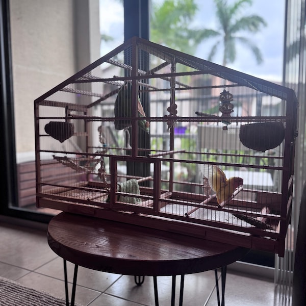 Handmade Wooden Bird Cage - Etsy