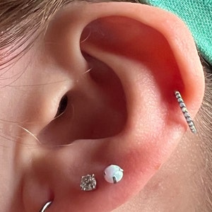 Real Jade 12g 14g Titanium Internally Threaded Claw Nipple Bar - Etsy