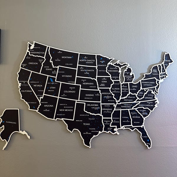 Custom USA Map, 50 States Photo Map, US Picture Map, Travel Memories on ...