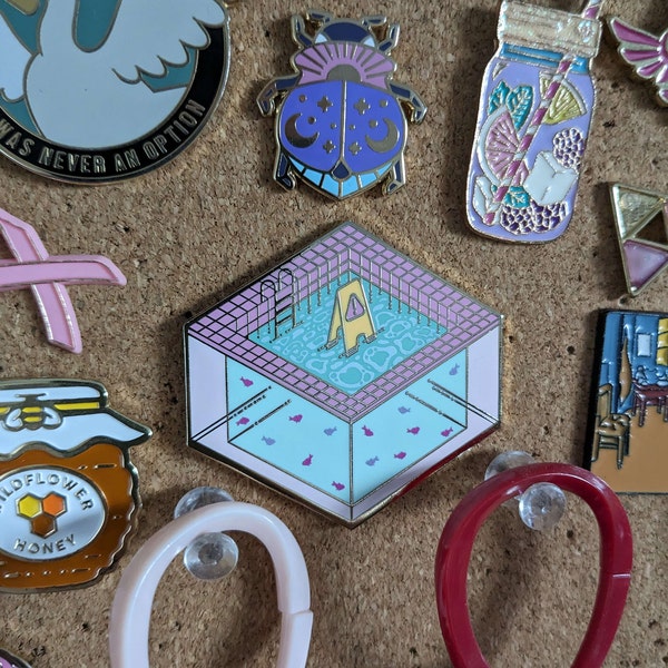 Indoor Pool Liminal Space Vaporwave Enamel Pin - Etsy