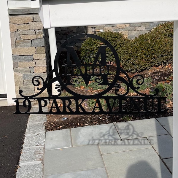 Premium Quality Metal House Address Sign, Two Layers of Metal Plate ...