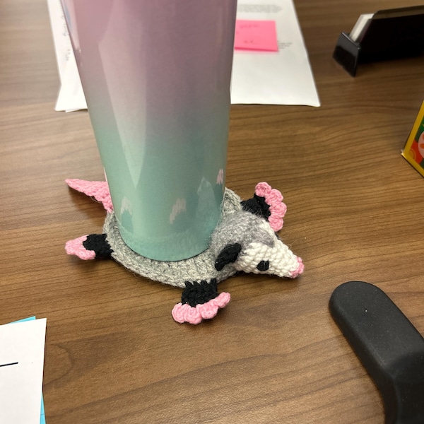 Opossum Plush, Cup Holder Coaster, Table Stand, Cute Coaster Possum ...