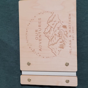 Our Adventure Book Engraved and Personalized Custom Wood - Etsy